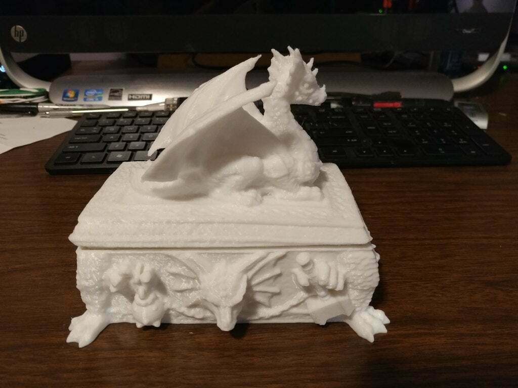3D Printed Dragon Box - Mystical Storage Container – Celestial Crafts