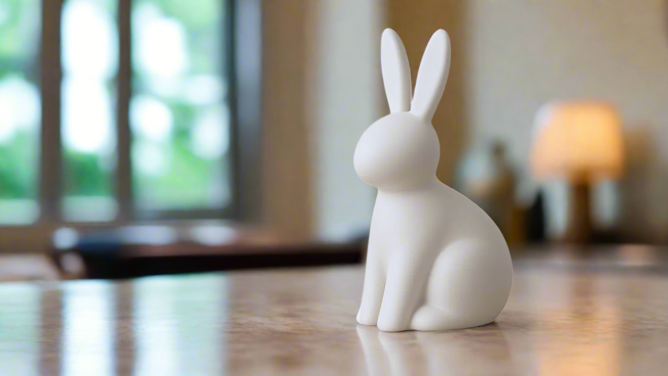 Minimalist Bunny Deco Sculpture – Celestial Crafts