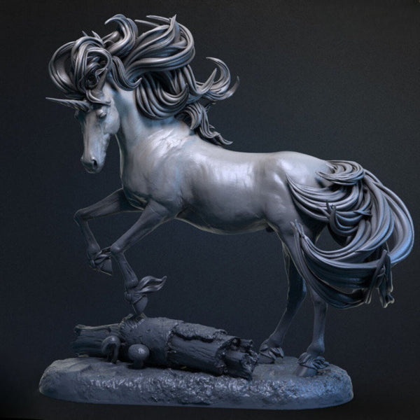 3D Printed Unicorn Model - Enchanted Mythical Creature Sculpture ...